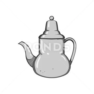Turkish arabic tea pot cartoon vector illustration: Graphic #274734101