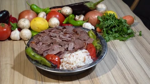 Doner Kebab Plate Stock Video Footage | Royalty Free Doner Kebab Plate ...