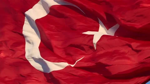 Turkish Flag or Turk Bayragi waving in t... | Stock Video | Pond5