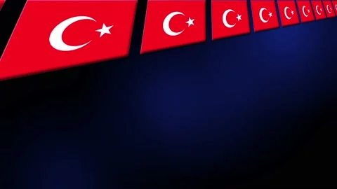 Turkiye Flag Animated Background 3d Anim... | Stock Video | Pond5