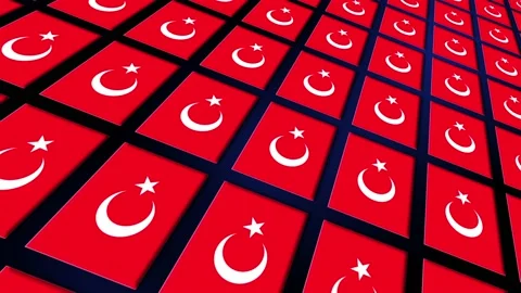 Turkiye Flag Animated Background 3d Anim... | Stock Video | Pond5