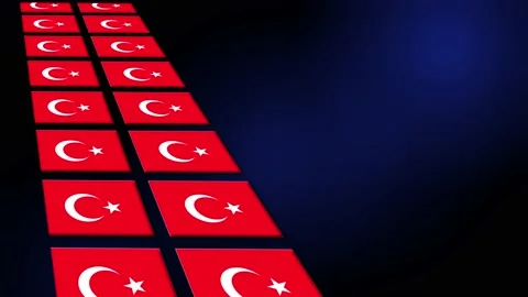 Turkiye Flag Animated Background 3d Anim... | Stock Video | Pond5