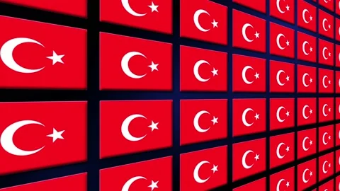 Turkiye Flag Animated Background 3d Anim... | Stock Video | Pond5