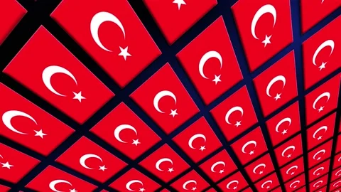 Turkiye Flag Animated Background 3d Anim... | Stock Video | Pond5