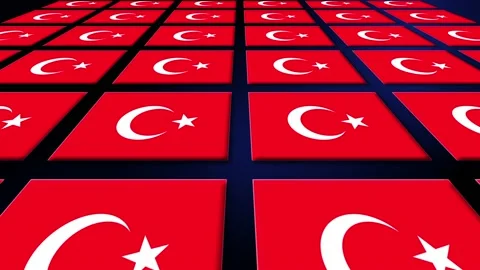 Turkiye Flag Animated Background 3d Anim... | Stock Video | Pond5