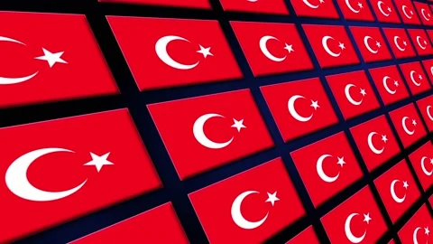 Turkiye Flag Animated Background 3d Anim... | Stock Video | Pond5