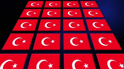 Turkiye Flag Animated Background 3d Anim... | Stock Video | Pond5