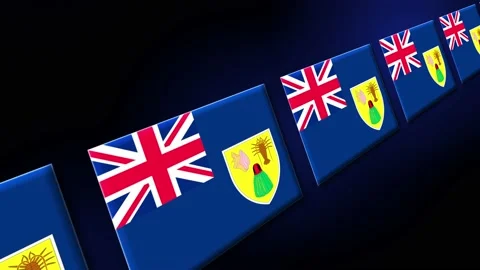 Turks and Caicos Islands Flag Animated B... | Stock Video | Pond5