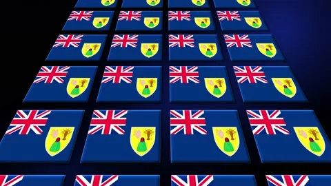 Turks and Caicos Islands Flag Animated B... | Stock Video | Pond5