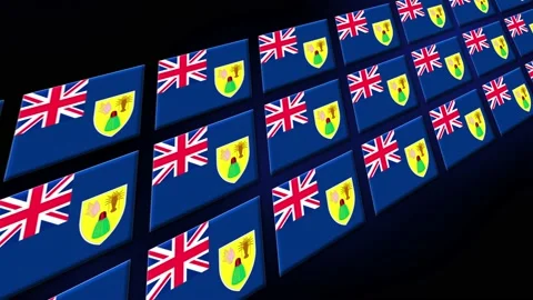 Turks and Caicos Islands Flag Animated B... | Stock Video | Pond5