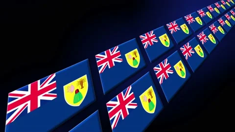 Turks and Caicos Islands Flag Animated B... | Stock Video | Pond5