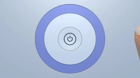 Turn on button. Power. Switch on. | Stock Video | Pond5