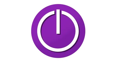 Turn on Power button icon symbol in and ... | Stock Video | Pond5