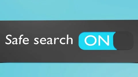 Turn on Safe Search button, slider. Bloc... | Stock Video | Pond5