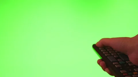 Turn off TV. Green screen background. | Stock Video | Pond5
