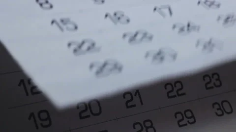 Calendar Time Running Stock Video Footage | Royalty Free Calendar Time ...