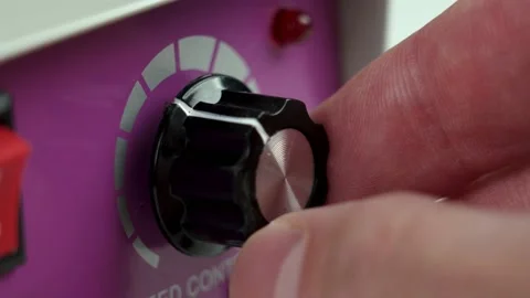 Turning the power knob on the electrical... | Stock Video | Pond5
