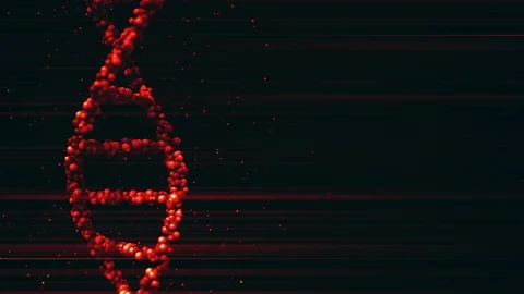 Turning red DNA molecule model, loopable... | Stock Video | Pond5
