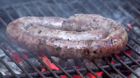 Turning traditional braai barbecue boere... | Stock Video | Pond5