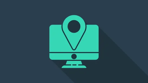 Turquoise Computer monitor and folded ma... | Stock Video | Pond5