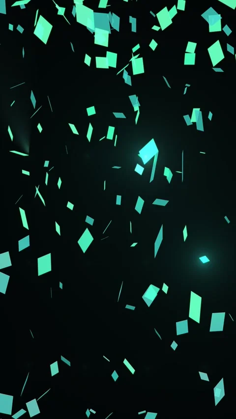 Turquoise confetti falling on a black ba... | Stock Video | Pond5