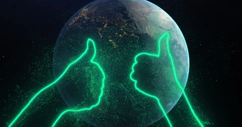 Turquoise hands showing like, thumbs up ... | Stock Video | Pond5