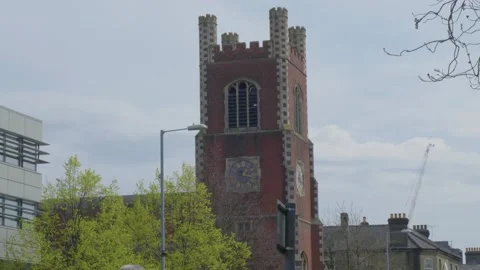 Turreted architecture built in the Engli... | Stock Video | Pond5