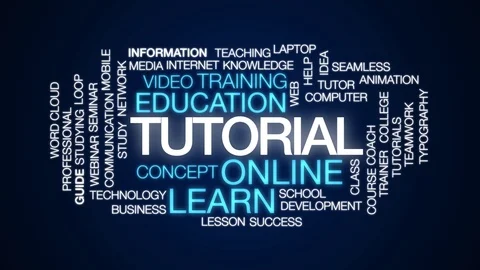 Tutorial animated word cloud. Kinetic ty... | Stock Video | Pond5