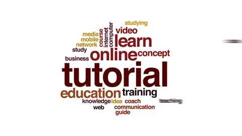 Tutorial animated word cloud, text desig... | Stock Video | Pond5