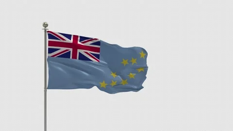 Tuvalu Flag Pole Looping Animation Incl... | Stock Video | Pond5