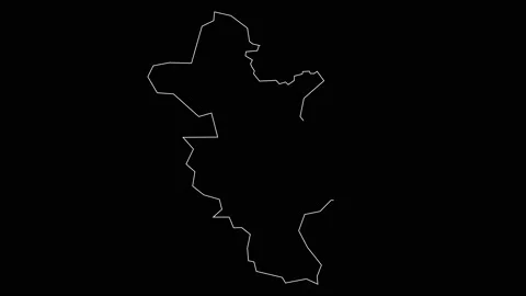 Tuzla Canton map outline animation | Stock Video | Pond5