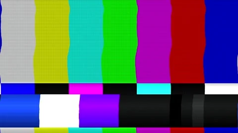 TV Color Bars bad signal NTSC | Stock Video | Pond5
