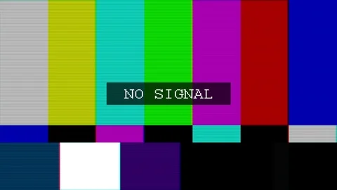 TV distorted signal with labeled. | Stock Video | Pond5