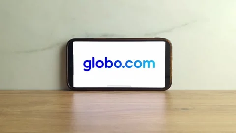 TV Globo logo displayed on mobile phone | Stock Video | Pond5