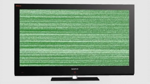 TV With Interference Green Screen Transp... | Stock Video | Pond5