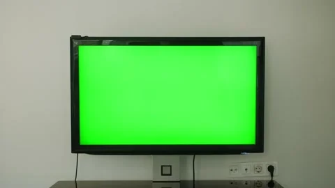 TV mockup screen. LED smart TV green scr... | Stock Video | Pond5