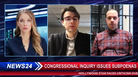 TV News Anchorwoman Interview Specialist... | Stock Video | Pond5