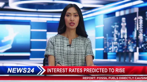 TV News Presenter News Studio | Stock Video | Pond5