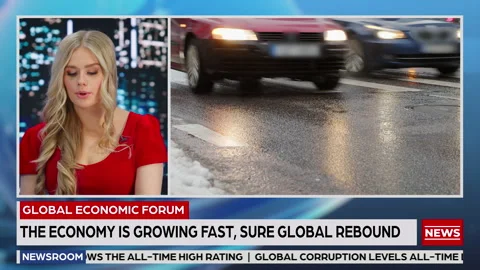 TV News Split Screen Anchor Road Segment | Stock Video | Pond5