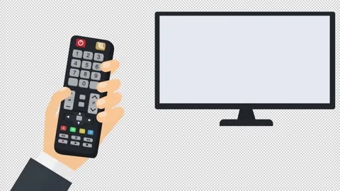 TV remote control in hand. Animation of ... | Stock Video | Pond5
