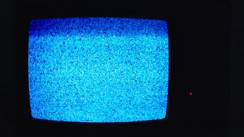 Tv Screen Flickering With Static in a da... | Stock Video | Pond5