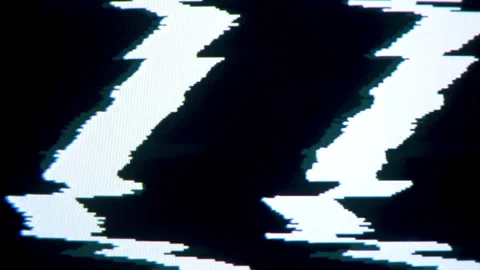 TV screen noise vhs waves damage distort... | Stock Video | Pond5