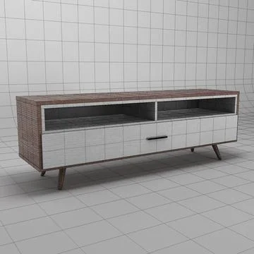 Modèle 3D : TV Stand Cabinet 4K Wood Textures #266110957