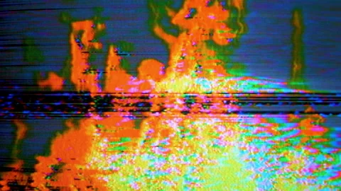 TV static noise background, vhs glitches... | Stock Video | Pond5