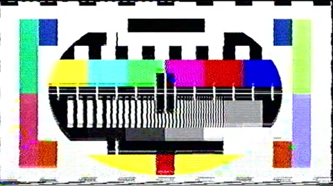 tv static noise color bars bad signal | Stock Video | Pond5