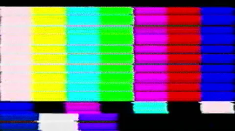 tv static noise color bars bad signal | Stock Video | Pond5