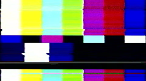 tv static noise color bars bad signal | Stock Video | Pond5