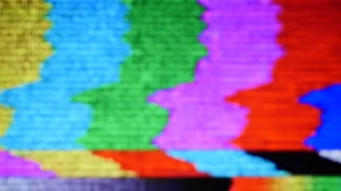 tv static noise color bars signal | Stock Video | Pond5