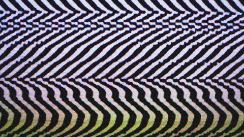 TV static, noise, lost signal. Glitch TV... | Stock Video | Pond5
