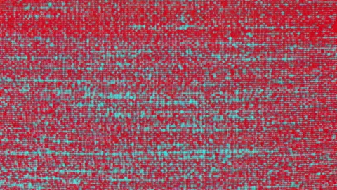 TV static noise in red and blue non loop... | Stock Video | Pond5